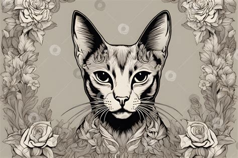 Кот рисунок черно-белый карандашом - Ozero - российский фотосток