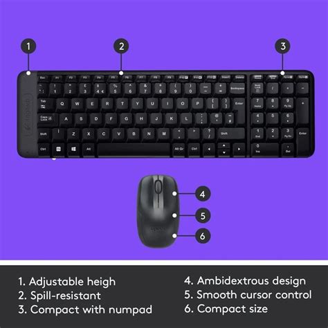 Logitech Mk220 Wireless Keyboard And Mouse Combo Black At Rs 1450 Piece Logitech Keyboard