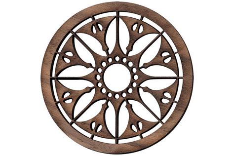 Folkcraft® Rosette Flowering Sun Walnut 2 316 Diameter Rosettes