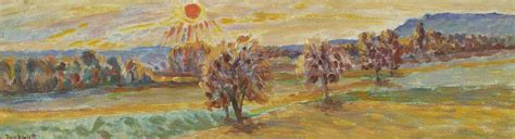 Sold At Auction Nikolaj Aleksandrovic Tarchov Nicolas Tarkhoff 1871 1930 Landscape With Sunshine