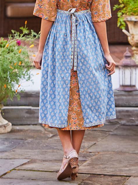 Indigo Flower Half Pinny Shop Beautiful Designs By April Cornell Canada