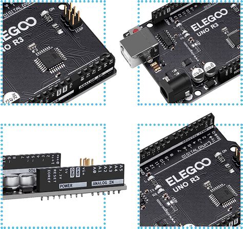 ELEGOO UNO R3 Placa De Controlador ATmega328P Con Cable USB Compatible