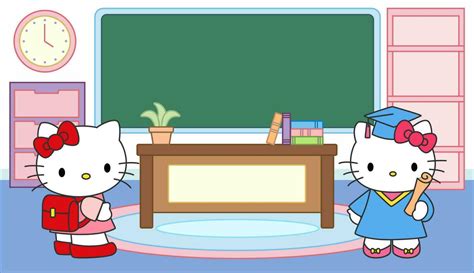 Cute Cartoon Cat Studying In Classroom Illustration 25032980 Vector Art