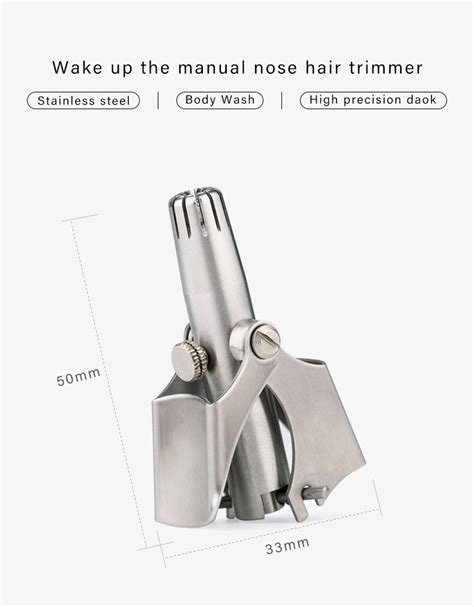 Rvs Nose Hair Trimmer Mannen Handleiding Neus Haar Grandado