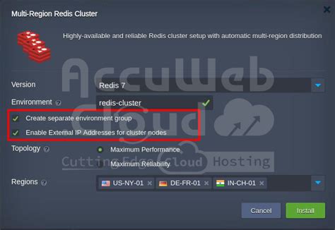 Get Redis Multi Region Cluster In Accuwebcloud