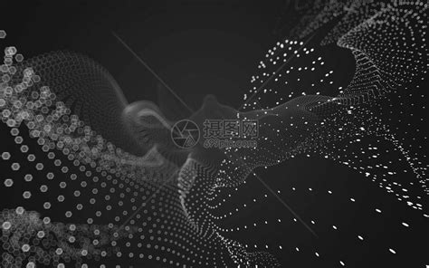 具有连接点和线条的低多边暗底背景连接结构3d图片素材 正版创意图片502508835 摄图网