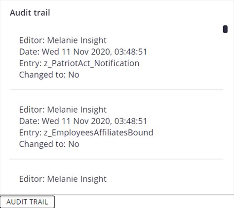 View Audit Trail