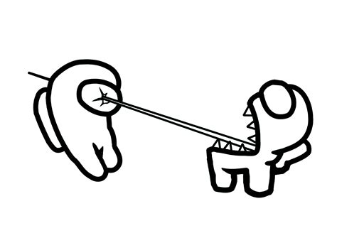 Fighting Between Among Us Characters Among Us Coloring Pages