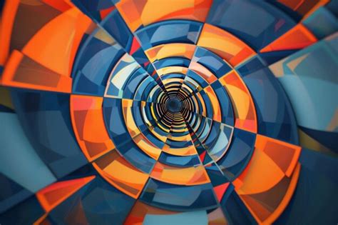 Premium Photo Create An Abstract Pattern Of Spiraling Squares Ex Generative Ai