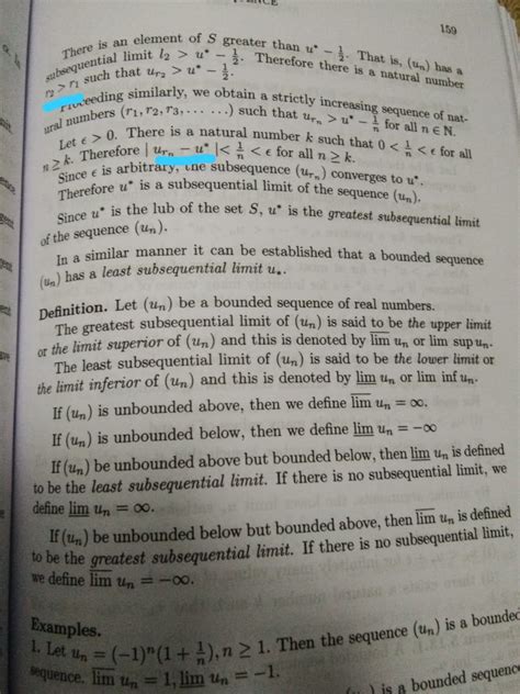 Sequences And Series Problem In Understanding Upper Limit And Lower
