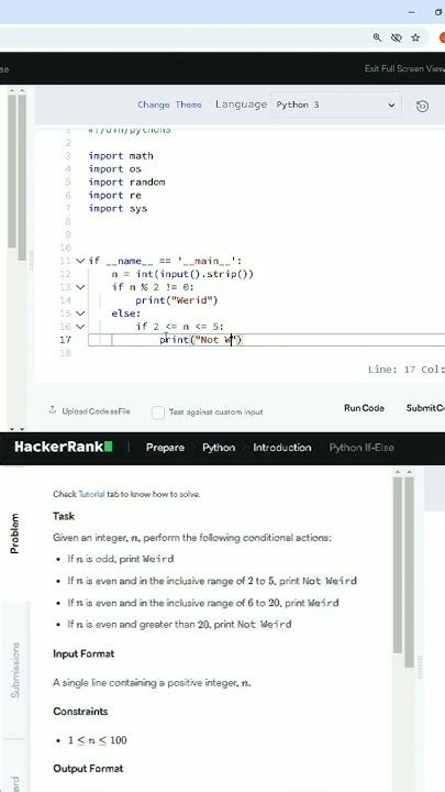 Hackerrank Python Introduction Python If Else