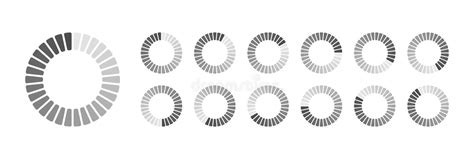 circular loading buffering icons vector stock illustration
