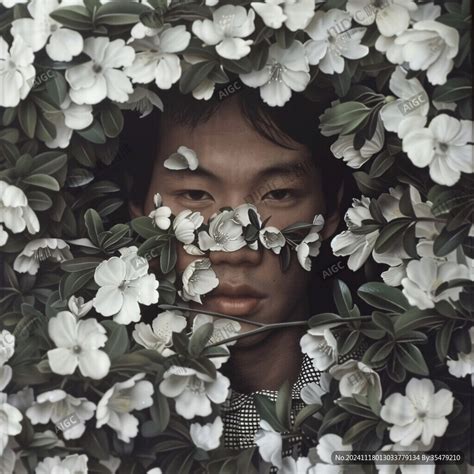 Ai创作图花朵与人类 花卉与人类 花丛中的少女 日本艺术家 花丛中少女 人在花间 花丛里的少女 花墙前的人 超照相写实主义 非照片现实主义艺术 鲜花与少女 人物植物花草 花丛自拍 花丛中的女性