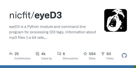 github nicfit eyed3 eyed3 is a python module and command line program for processing id3 tags