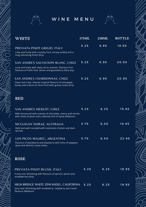 Modern And Classy Bar Menu Wedding Bar Menu Event Menu Drink List