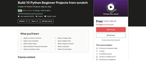 build 10 python beginner projects from scratch free certification course by