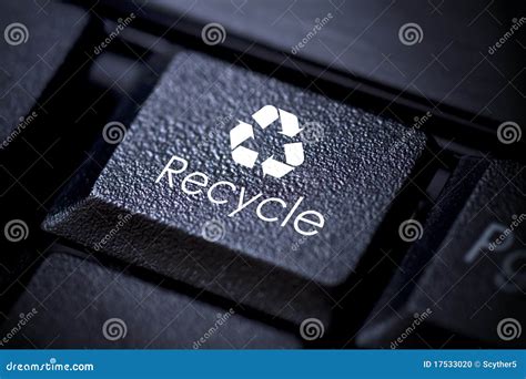 Recycle Button Keyboard Stock Photo Image Of Smooth 17533020