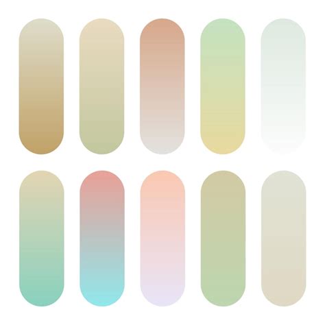 Premium Vector Set Of Pastel Colors Soft Color Gradients