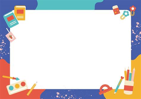 Colorful Cute Playful Blank Document Border In 2024 Printing Business