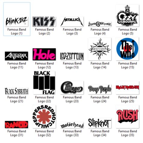 Rock Band Logos And Names