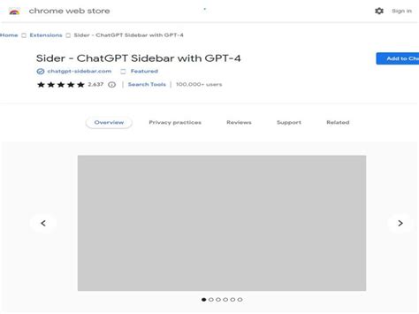 Chatgpt Sidebar Chrome Extension — Ai Tools Catalog