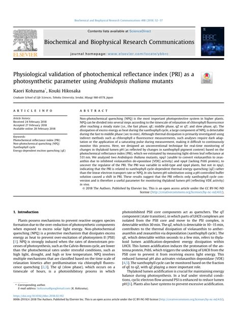 Pdf Physiological Validation Of Photochemical Reflectance Index Pri As A Photosynthetic