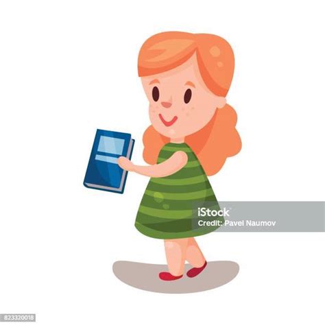 책 교육 및 지식 개념 다채로운 문자 벡터 일러스트 레이 션으로 사랑 스러운 아름 다운 소녀 귀여운에 대한 스톡 벡터 아트 및 기타 이미지 Istock