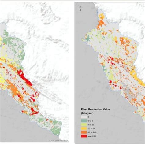 Spatial Quantification Left And Economic Valuation Right Of Download Scientific Diagram