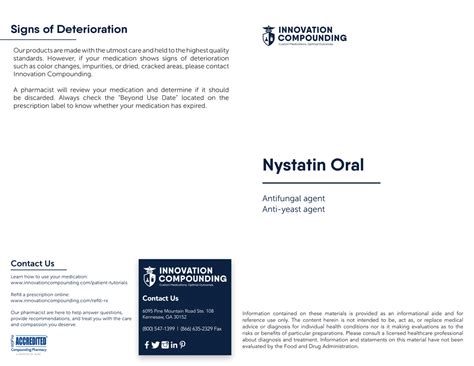 Nystatin Patient Information Leaflet Innovation Revelation Marketing