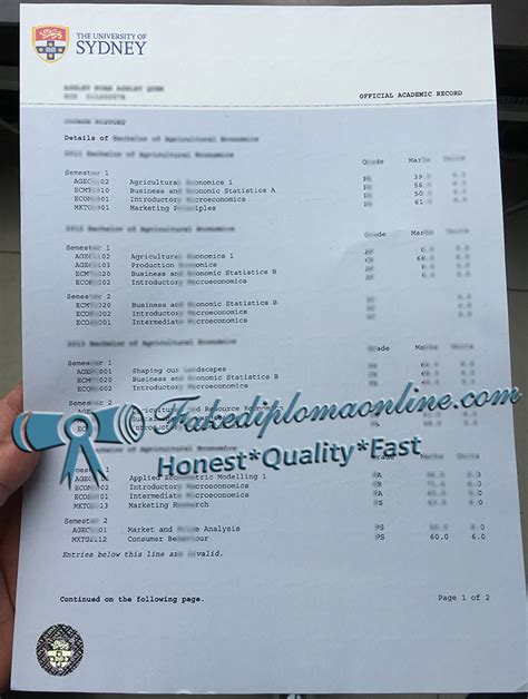 Where To Obtain A Copy Of The University Of Sydney Official Transcript