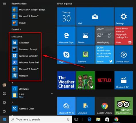 How To Addremove Most Used Apps On Start Menu In Windows 10 Tip Dottech