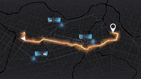 Map Mobile App Planning Travel Isometric Map City Map Route Location Symbols And Navigational