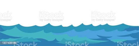 강 바다 또는 바다에서 물의 파도 흐름 흰색 배경에 격리 수영 다이빙 및 수상 스포츠 만화 스타일의 일러스트레이션 플랫 디자인 벡터 아트 건강한 생활방식에 대한 스톡 벡터