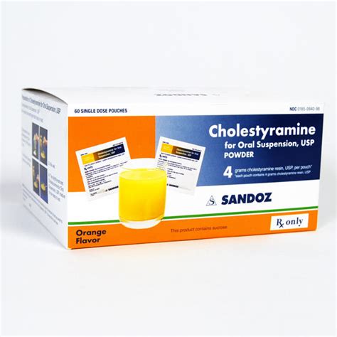 Cholestyramine 4gm 60 Packetsbox Mcguff