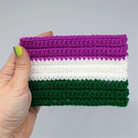 Ravelry Mini Genderqueer Pride Flag Pattern By Carly Arnold