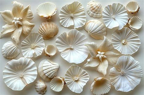 Premium Photo White Seashell Texture Background