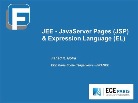 Lecture 4 Javaserver Pages Jsp And Expression Language El Ppt