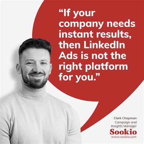 a man with a speech bubble saying if your company needs instant results