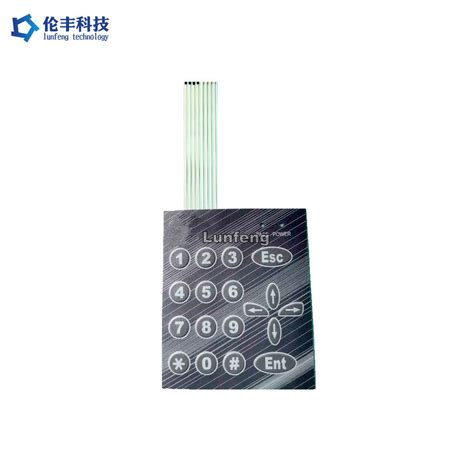 Self Adhesive Flat Membrane Keyboard Membrane Switch Keyboard Oem Odm