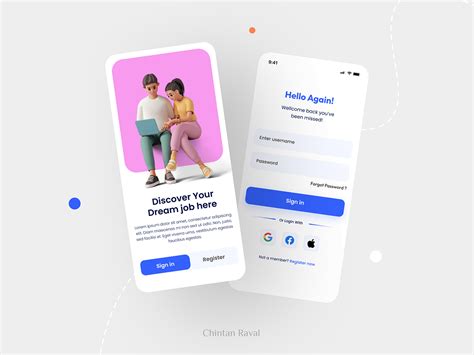 Login Register App Ui Design Concept On Behance