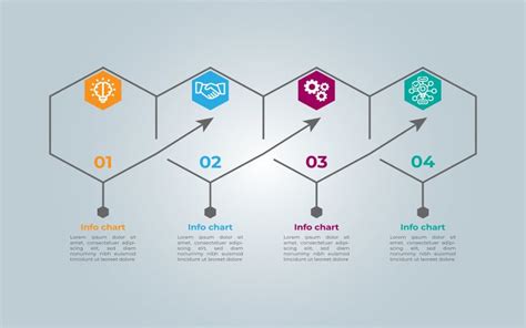 Polygon Style Line Art Infographic Template Design