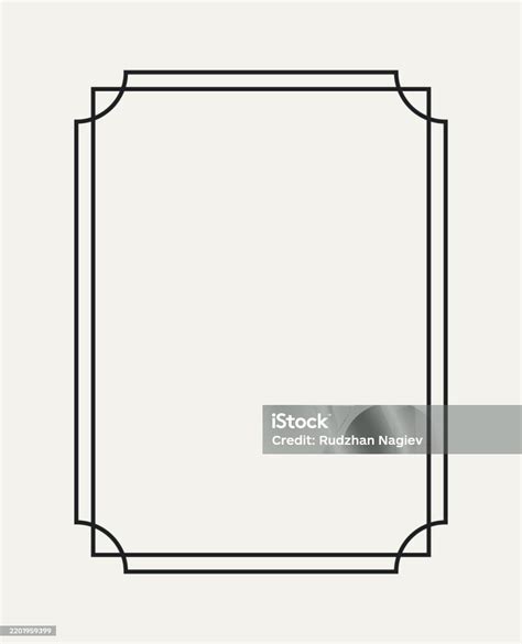 간단한 개요 프레임 편집 가능한 획이 있는 추상적인 기하학적 프레임 이중 스트로크가 있는 얇은 테두리 인쇄를 위한 디자인 요소 선형 벡터 일러스트레이션 0명에 대한 스톡