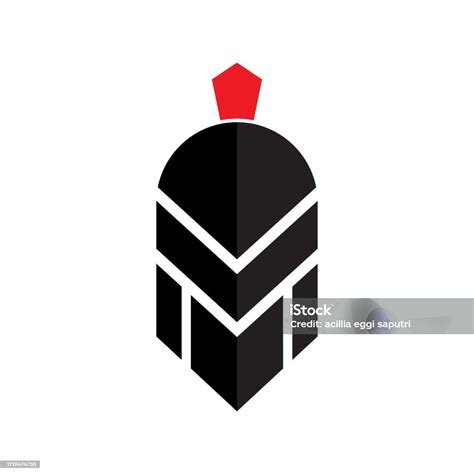스파르타 전사 상징의 방패와 헬멧 스파르타 헬멧 로고 벡터 일러스트 레이 션 검에 대한 스톡 벡터 아트 및 기타 이미지 검
