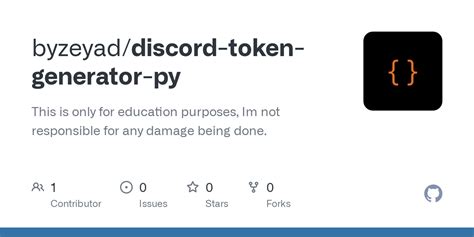 Github Byzeyad Discord Token Generator Py This Is Only For Education Purposes Im Not