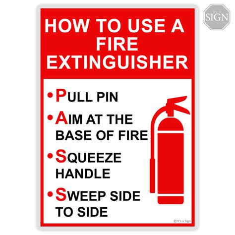 How To Use Fire Extinguisher Pass Laminated Signage A4 Size Lazada Ph