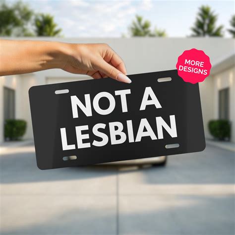 Not A Lesbian Funny License Plate For Subaru Driver Owner Car Vanity