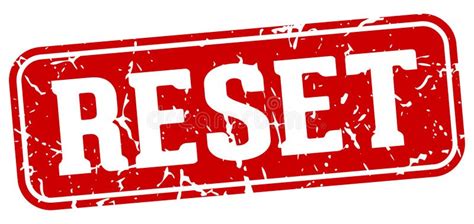 Reset Rectangular Sign Reset Stamp Stock Vector Illustration Of Reset Graphic