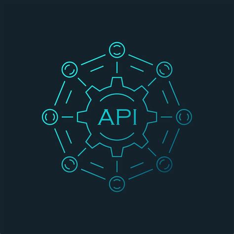 Api Symbol Im Flachen Stil Vektordarstellung Der Softwareintegration Auf Isoliertem Hintergrund