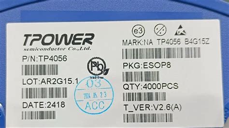 Tp4056 Battery Charging Ic Esop8 8 Pins At ₹ 3 Piece In Mumbai Id 2854683603597