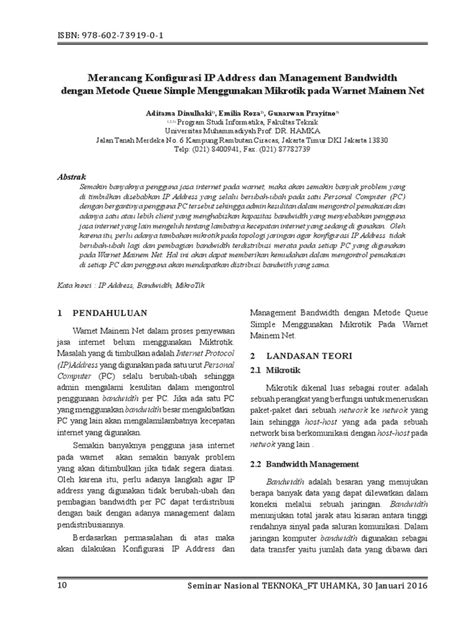 Merancang Konfigurasi Ip Address Dan Management Bandwidth Dengan Metode Queue Simple Menggunakan